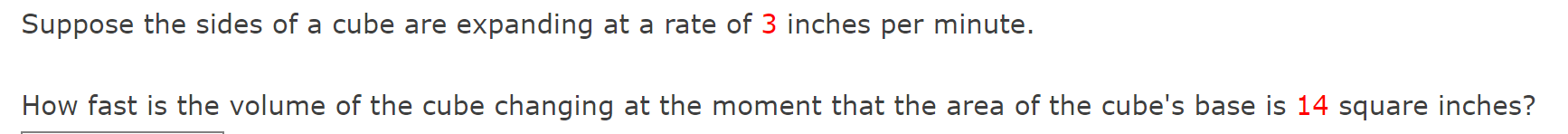 Solved Suppose the sides of a cube are expanding at a rate | Chegg.com