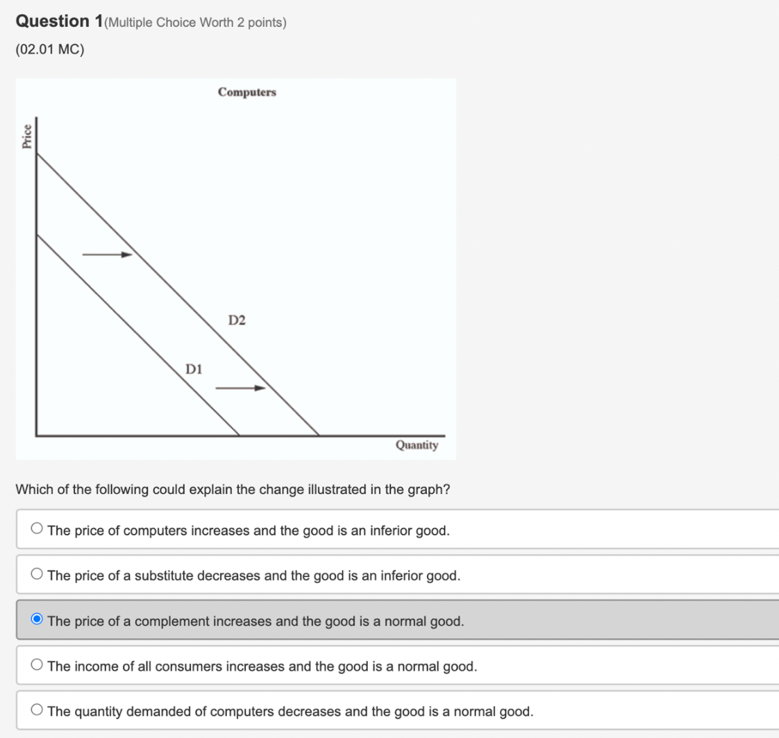Solved Question 1(Multiple Choice Worth 2 points) (02.01 MC) | Chegg.com