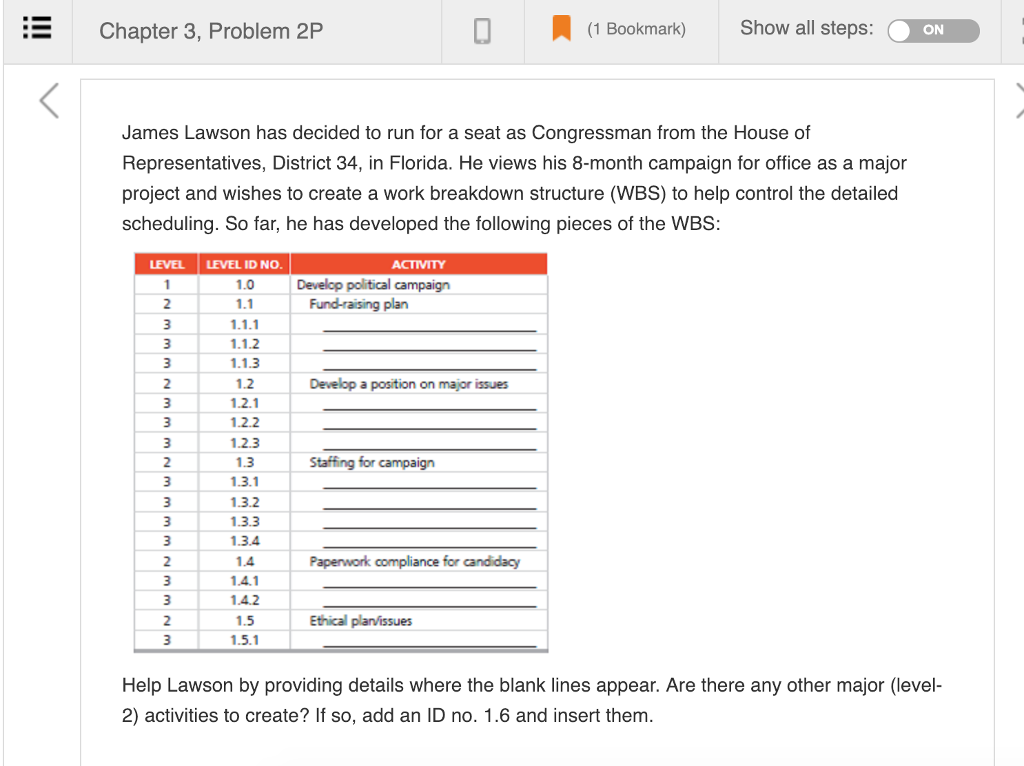 Solved Chapter 3, Problem 2P A (1 Bookmark) Show all steps: | Chegg.com