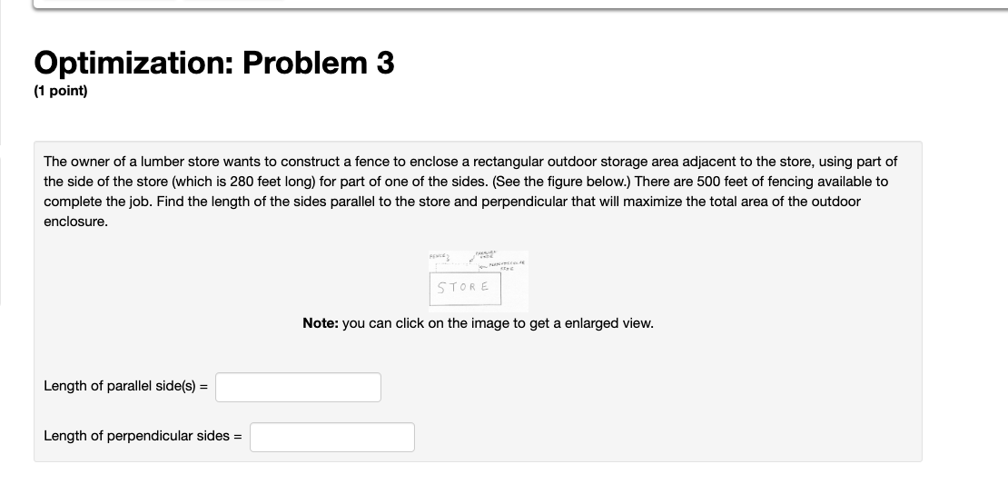 Solved Optimization: Problem 2 (1 point) Find the point on | Chegg.com