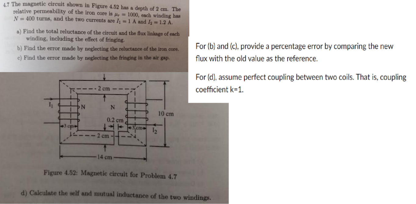 Solved For (b) ﻿and (c), ﻿provide a percentage error by | Chegg.com