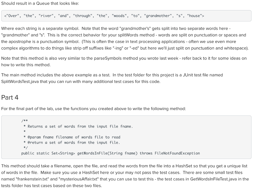 Solved For the first part of this lab you will need to write | Chegg.com