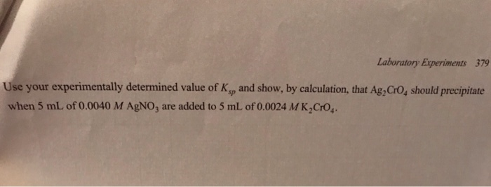 Solved Using your determined value of Ksp, calculate how | Chegg.com