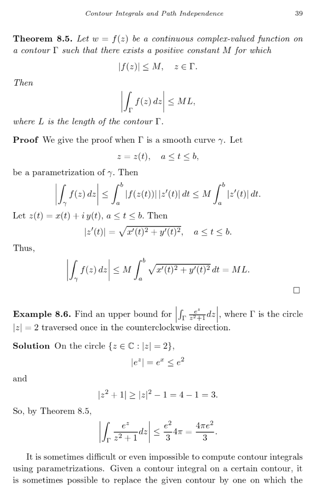 Solved Chapter 8 Contour Integrals and Path Independence Let | Chegg.com