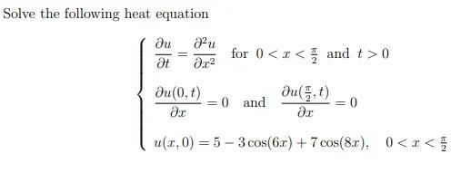 Solved Solve the following heat equation ди at д? и Әr2 for | Chegg.com
