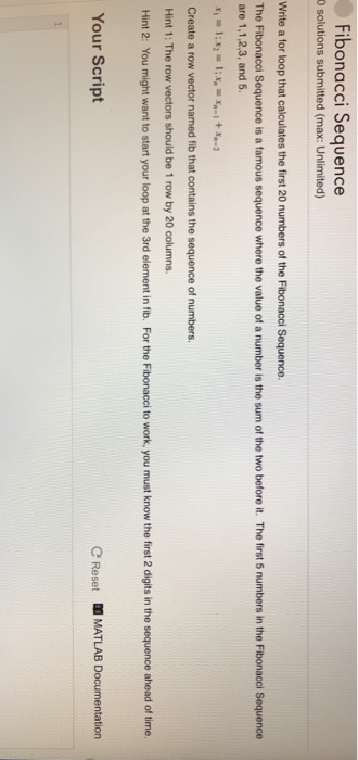 Solved Fibonacci Sequence 0 solutions submitted (max: | Chegg.com