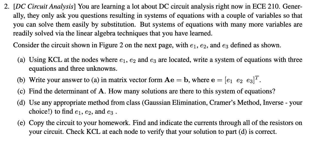 Solved 2. [DC Circuit Analysis] You are learning a lot about | Chegg.com