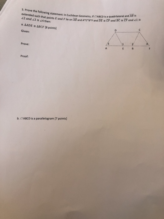 Solved 3. Prove the following statement: In Euclidean | Chegg.com