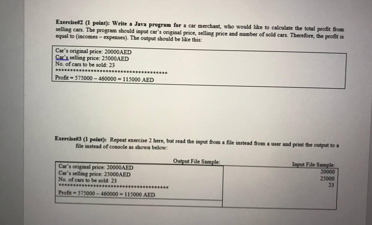 Solved Exercise2 1 Point Write A Java Program For A Car 0720