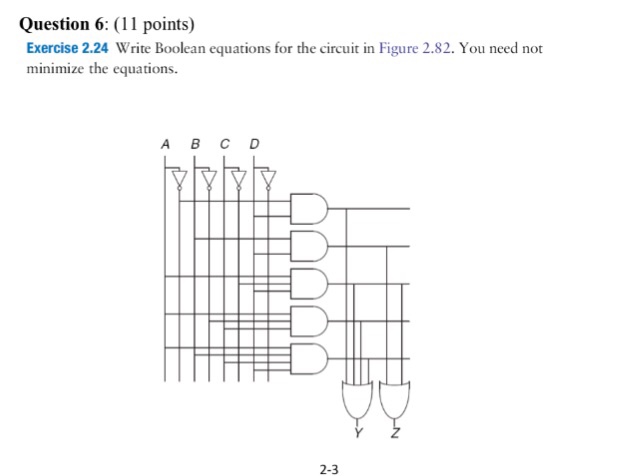 Solved Write Boolean Equations For The Circuit In Figure