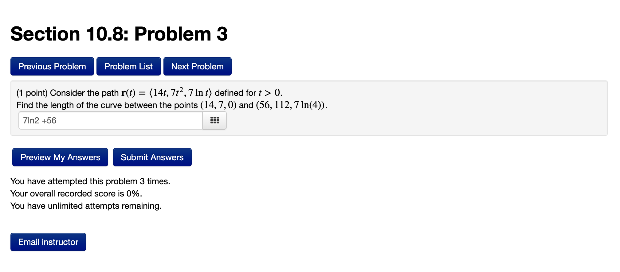 Solved Section 10.8: Problem 3 Previous Problem Problem List | Chegg.com