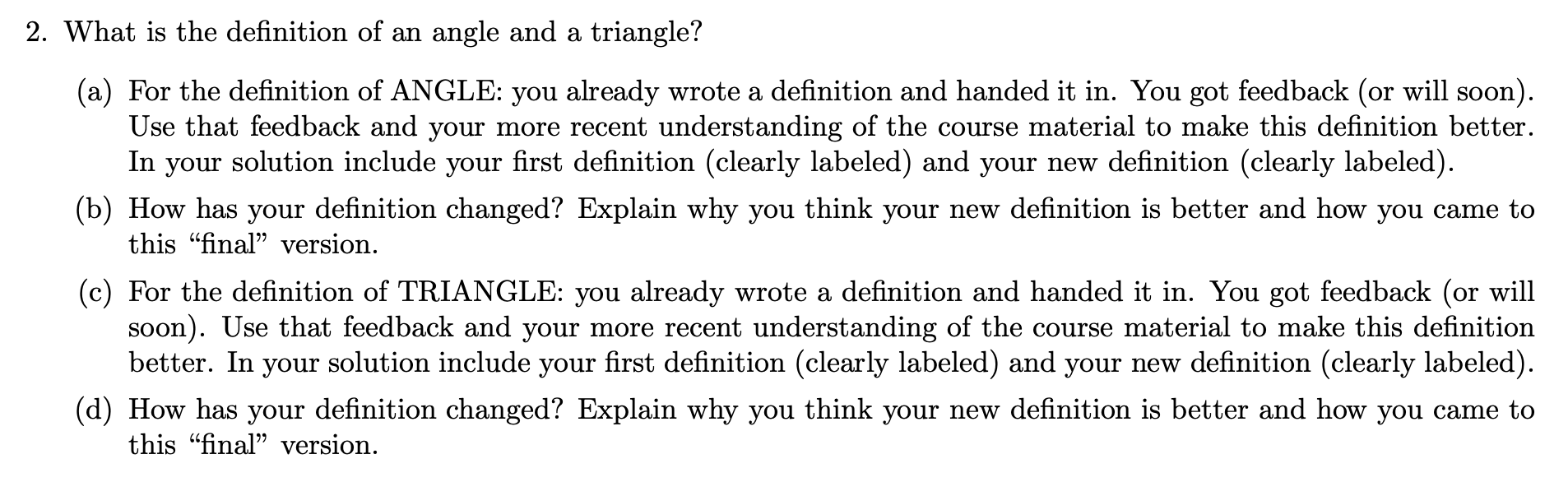 Solved Hint: pretend to make a simple definition before and | Chegg.com