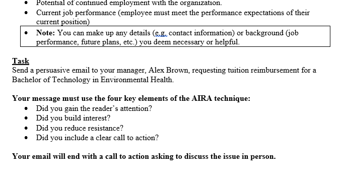 Solved Potential of continued employment with the | Chegg.com