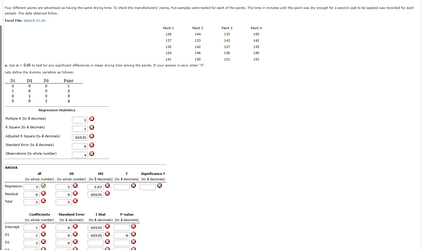 Solved sample. The data obtained follow. Excel File: | Chegg.com