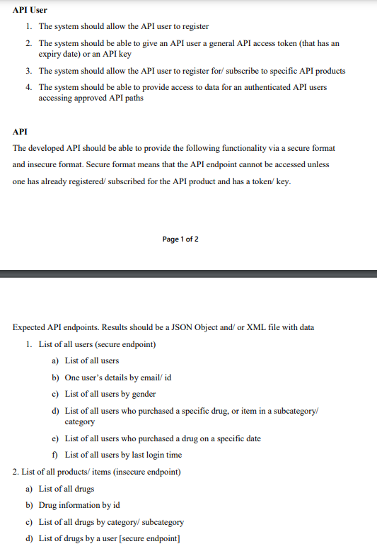 Solved Send me instructions and code to build this API | Chegg.com