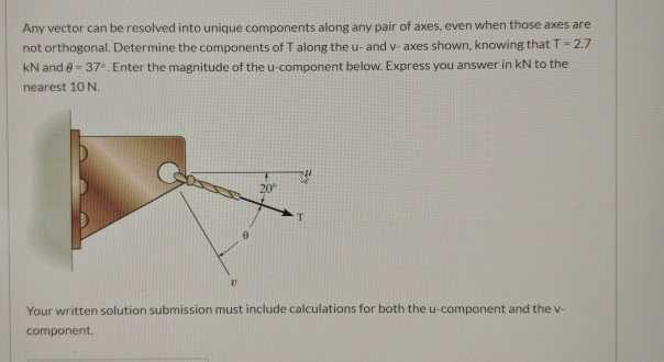 Solved Any vector can be resolved into unique components | Chegg.com