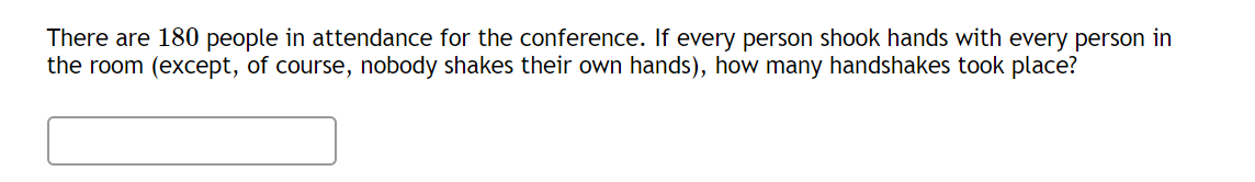 Solved There are 180 people in attendance for the | Chegg.com