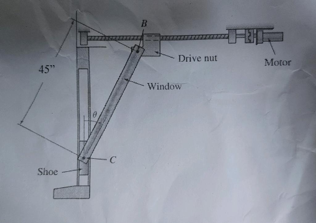 The figure below shows a window-opening mechanism at | Chegg.com