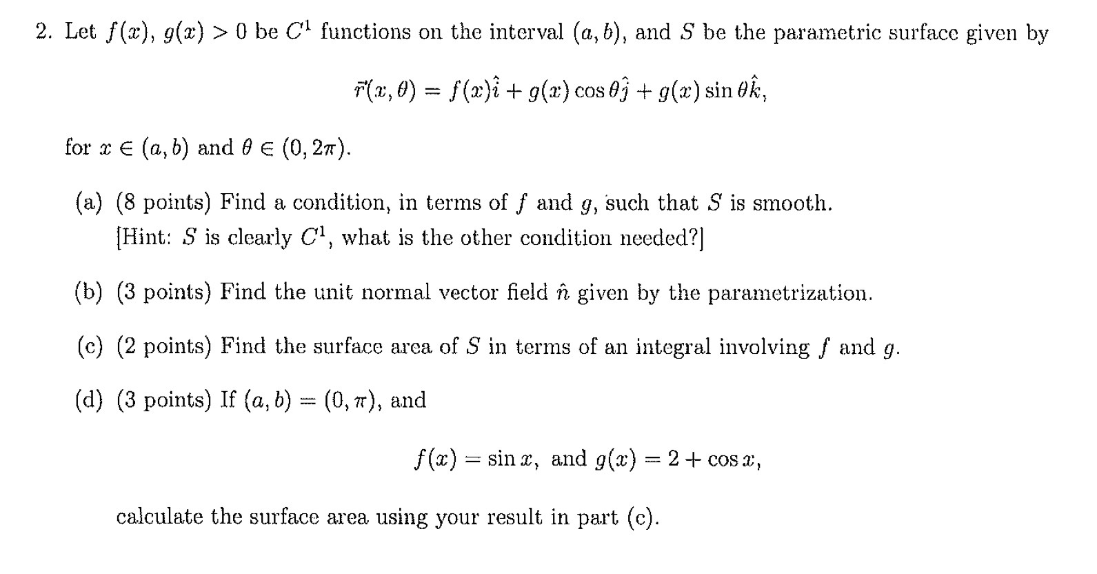 Solved Let f(x),g(x)>0 be C1 ﻿functions on ﻿the interval | Chegg.com