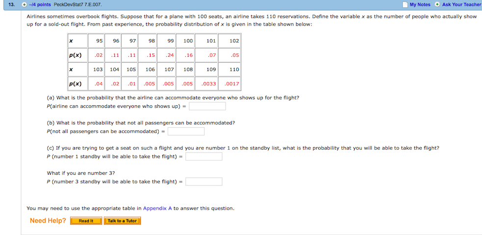 Solved 16. 115 points Previous Answers PeckDevStat7 7.Е.034. | Chegg.com