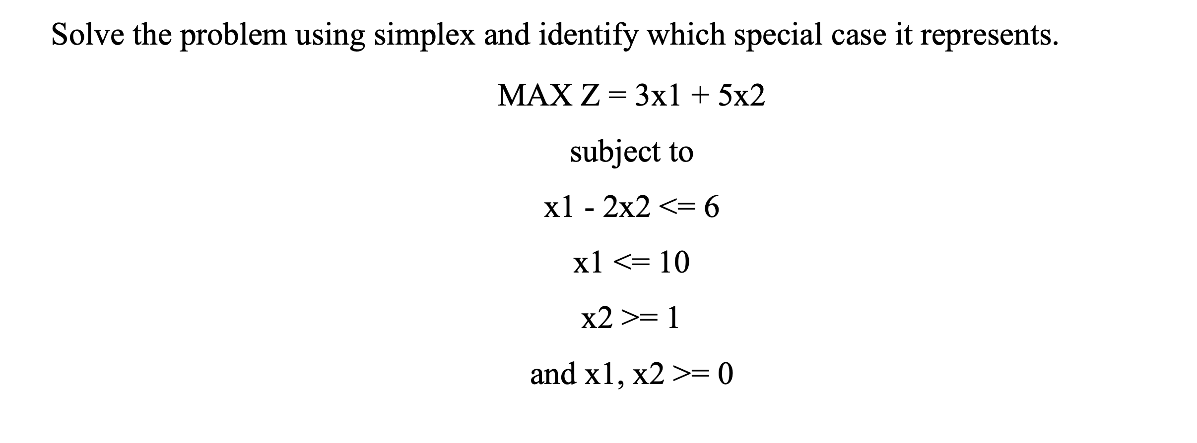 Solved Solve the problem using simplex and identify which | Chegg.com