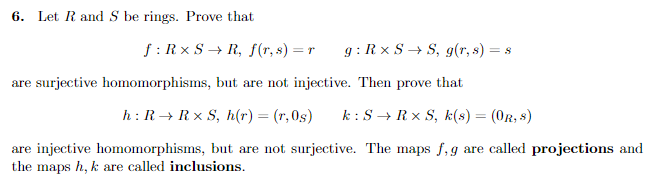Solved 6. Let R and S be rings. Prove that | Chegg.com