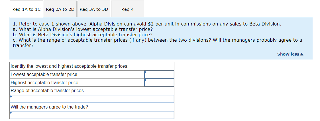 Solved Alpha and Beta are divisions within the same company. | Chegg.com
