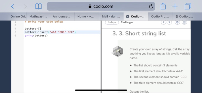 Solved a codio.com Online Ori. @ Codio-... Mathway l #Vri | Chegg.com