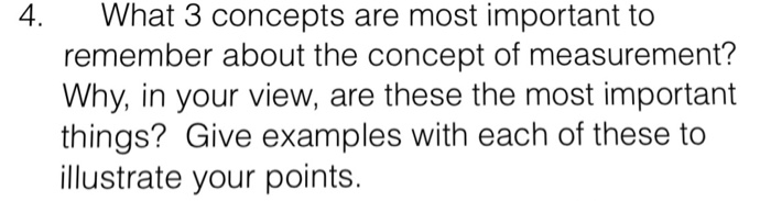 Solved What 3 concepts are most important to remember about | Chegg.com