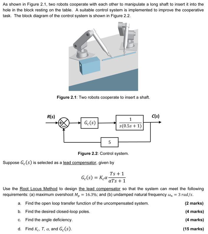 Solved As shown in Figure 2.1, two robots cooperate with | Chegg.com