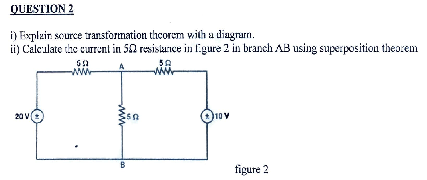 Solved I Explain Source Transformation Theorem With A