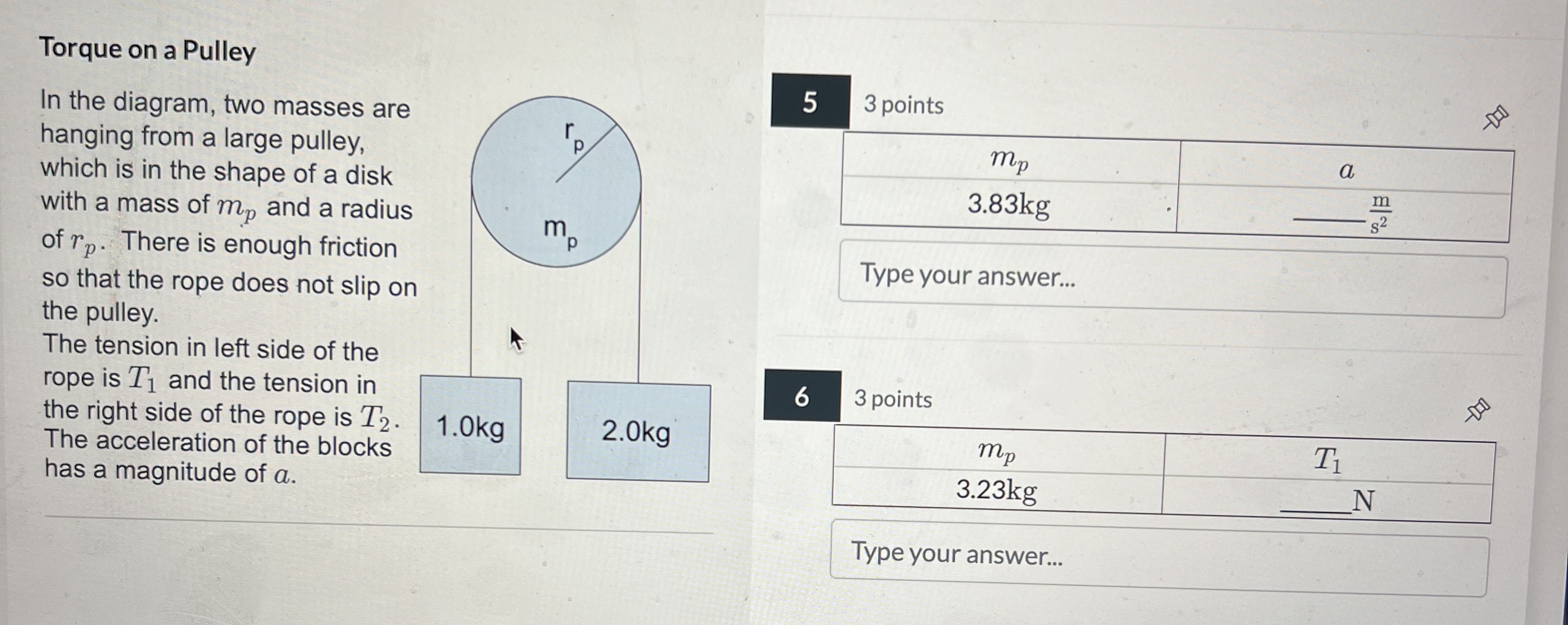 Solved Solution:This solution uses CW rotation of the pulley | Chegg.com
