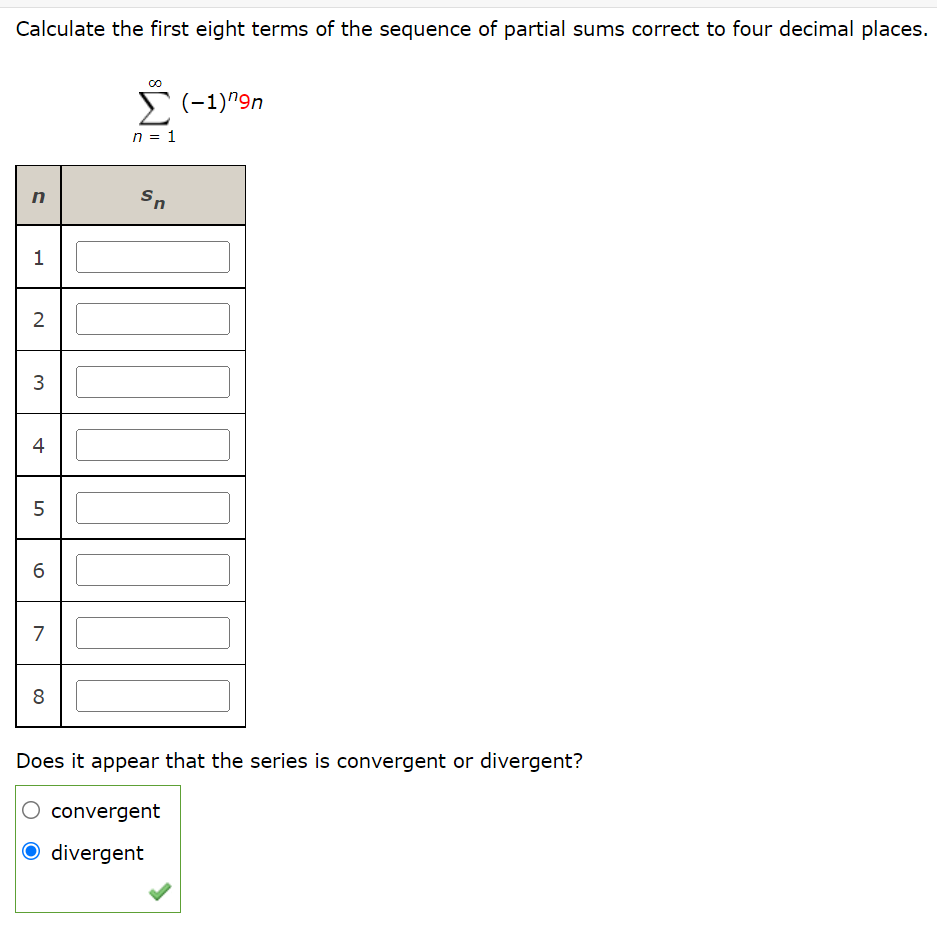 Solved Calculate the first eight terms of the sequence of | Chegg.com