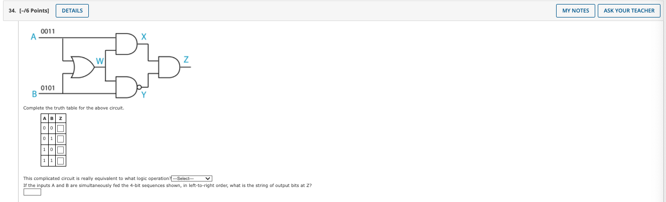 Solved 34. [-/6 Points) DETAILS MY NOTES ASK YOUR TEACHER | Chegg.com