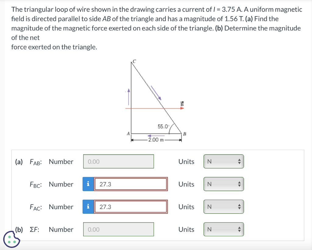 Solved The triangular loop of wire shown in the drawing | Chegg.com