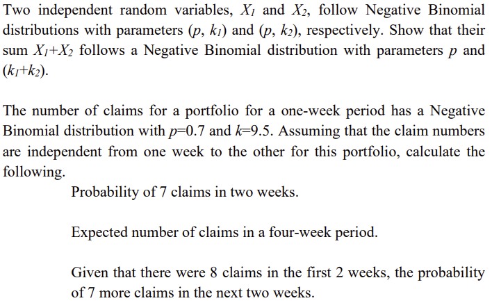 Solved Two Independent Random Variables X1 And X2 Follow 