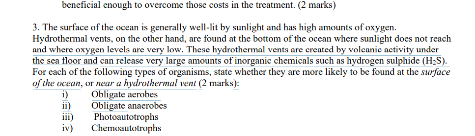 Solved 3. The surface of the ocean is generally well-lit by | Chegg.com