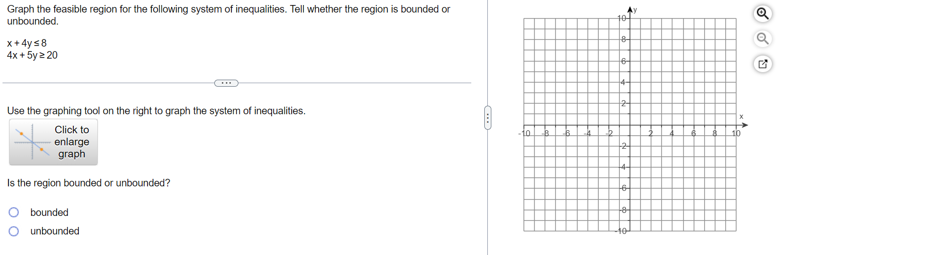 Solved Graph the feasible region for the following system of | Chegg.com