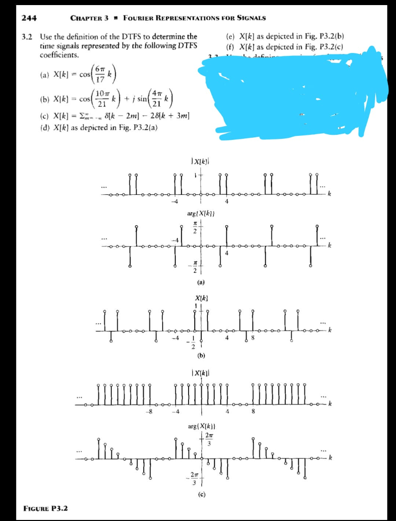 Solved 244 CHAPTER 3 - FOURIER REPRESENTATIONS FOR SIGNALS | Chegg.com