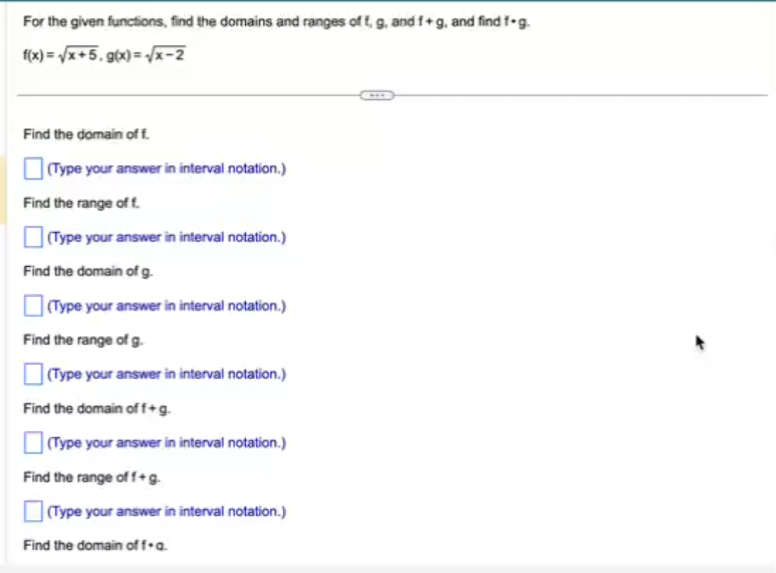 Solved For the given functions, find the domains and ranges | Chegg.com