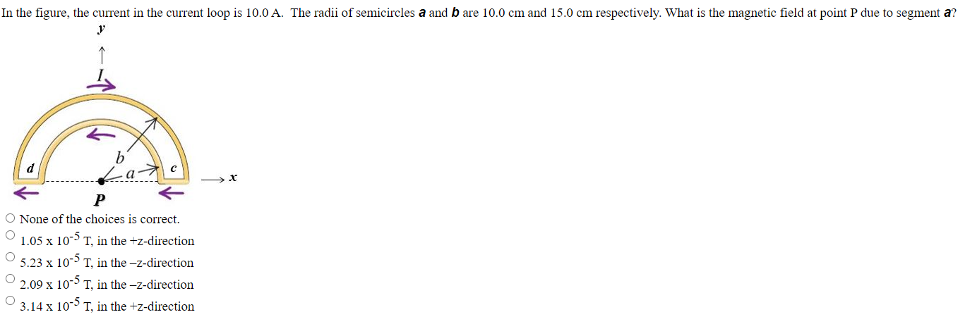 Solved In the figure, the current in the current loop is | Chegg.com