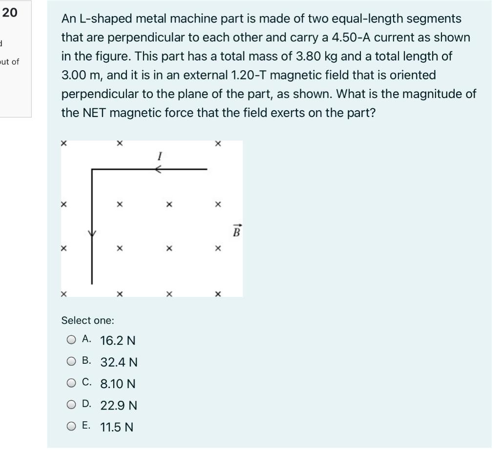 Solved 20 out of An L-shaped metal machine part is made of | Chegg.com