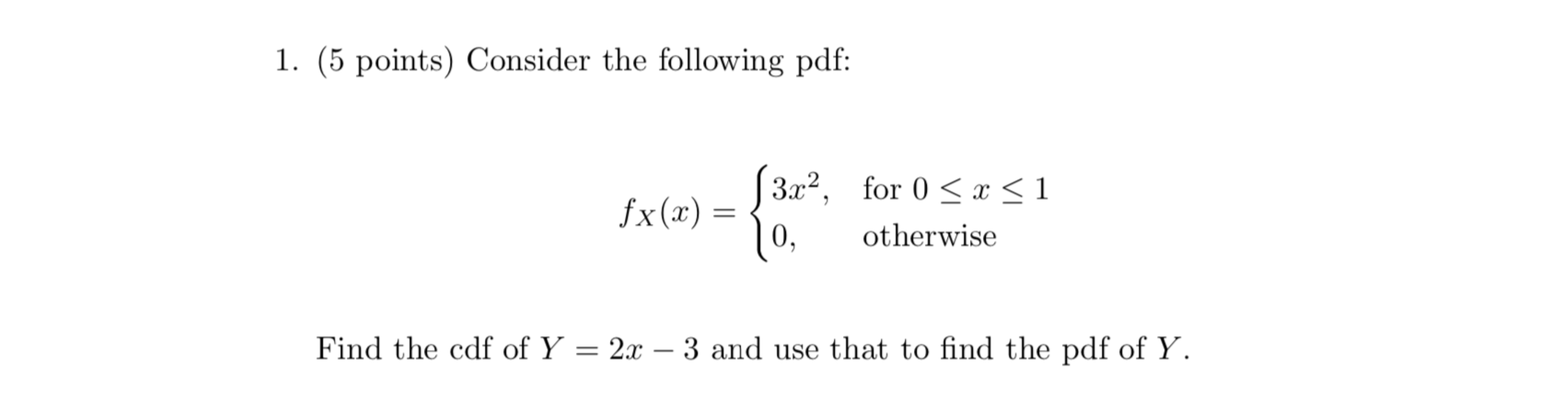 Solved (5 ﻿points) ﻿Consider the following | Chegg.com