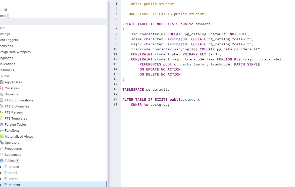 Consider the following tables: "courseno" includes a | Chegg.com