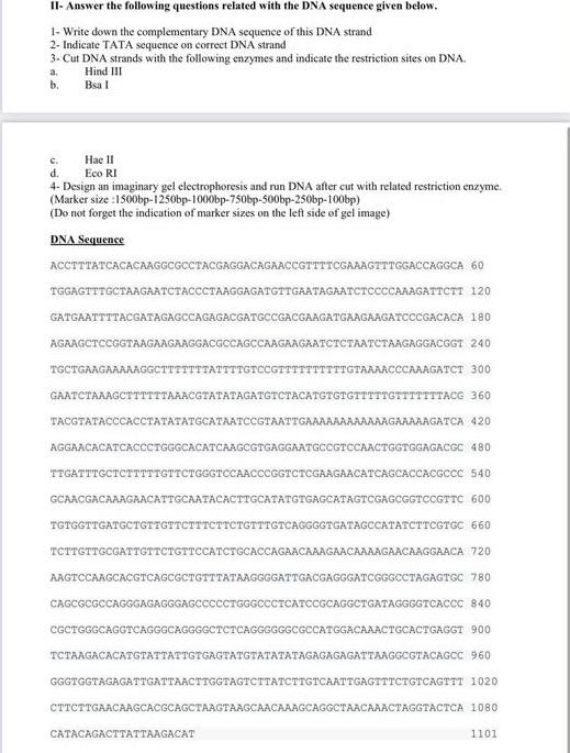 Solved II- Answer the following questions related with the | Chegg.com