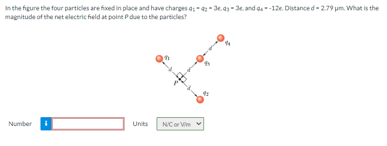 Solved In the figure the four particles are fixed in place | Chegg.com