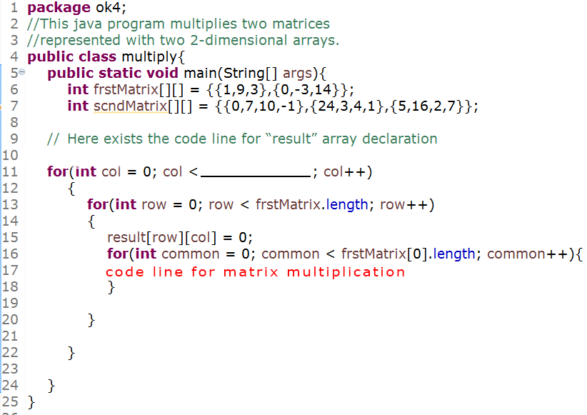 Solved Line number 9 contains the code line that declares | Chegg.com