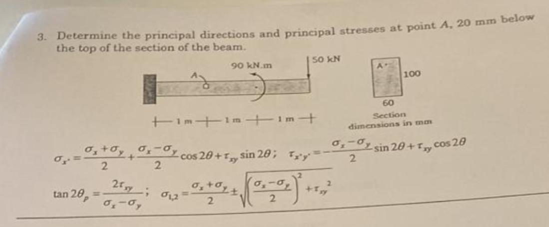 Solved 3. Determine the principal directions and principal | Chegg.com