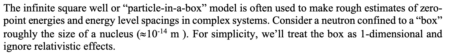 Solved The infinite square well or “particle-in-a-box” model | Chegg.com