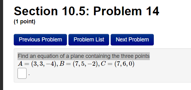 Solved Section 10.5: Problem 14 (1 point) Previous Problem | Chegg.com